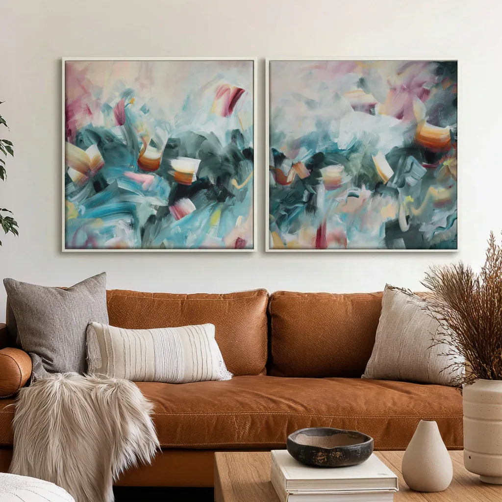 Where the Water Meets the Sky (Pair) | Fine Art Canvas Prints by Joanna ...